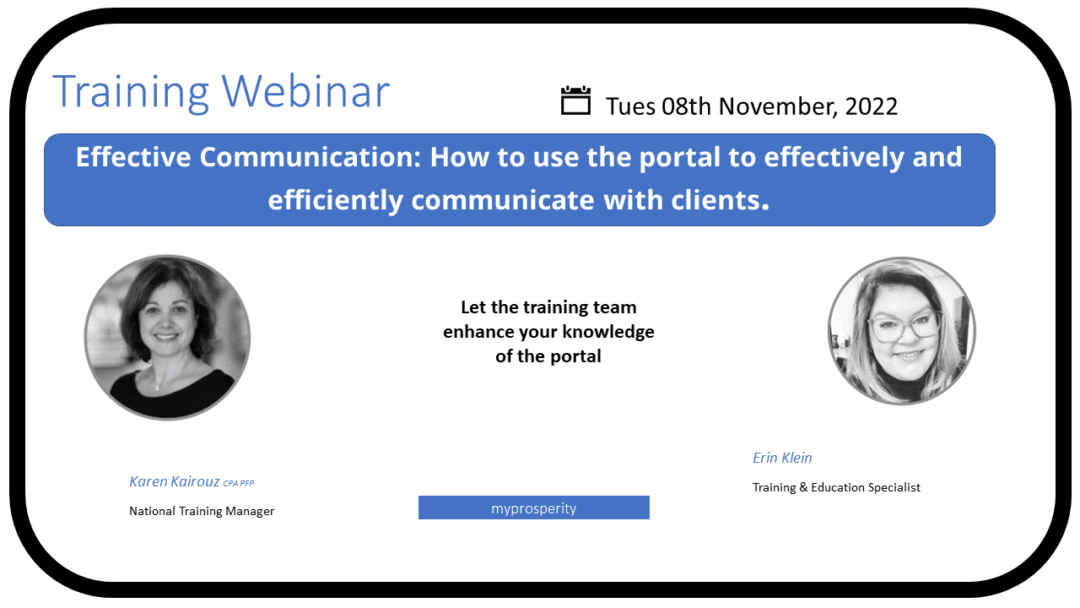 Webinars - myprosperity